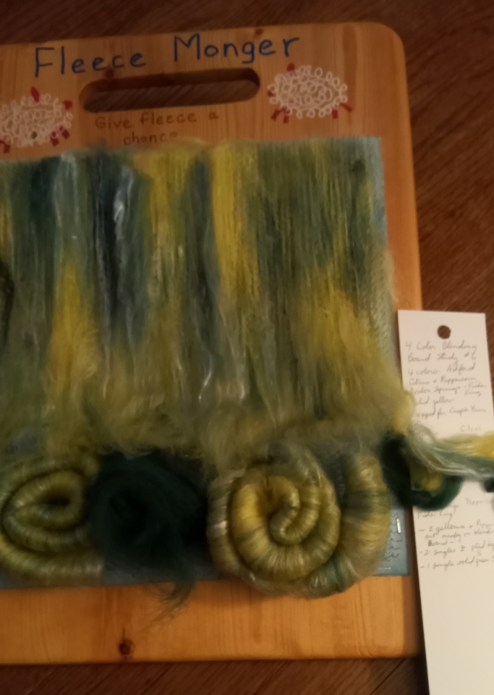 Blending Fiber on a Blending Board – Jay County Fiber Arts Festival